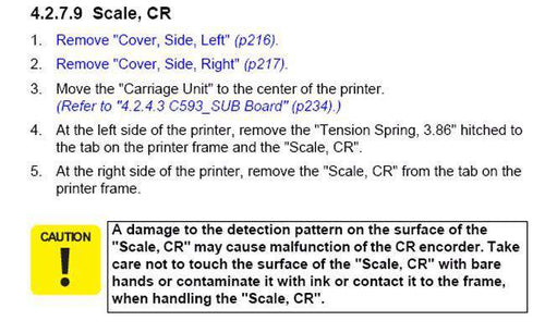 Stylus Pro 4000/4400/4450/4880/4800 printer CR Scale - All Print Head